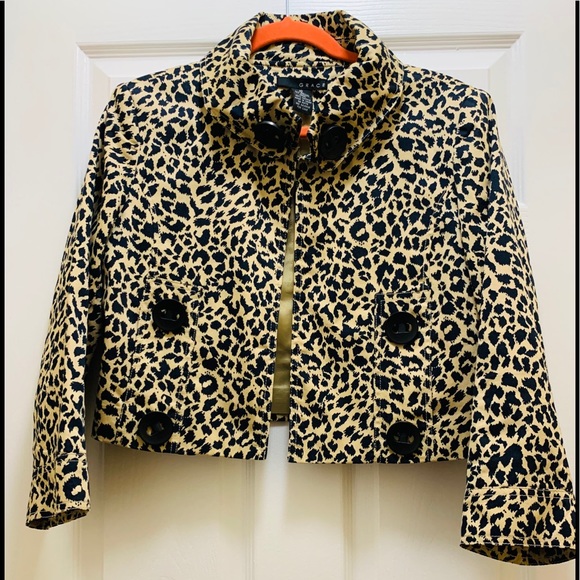 Grace | Jackets & Coats | Grace Leopard Animal Print Cropped Blazer Bolero Size | Poshmark